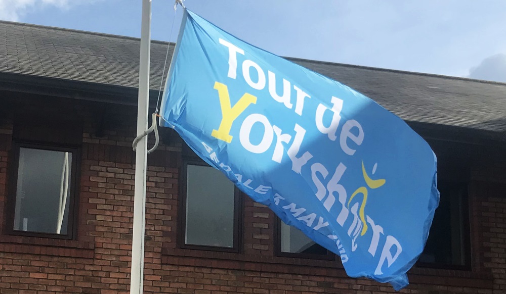 Official Tour de Yorkshire flag raised at Civic Centre - Hambleton Today