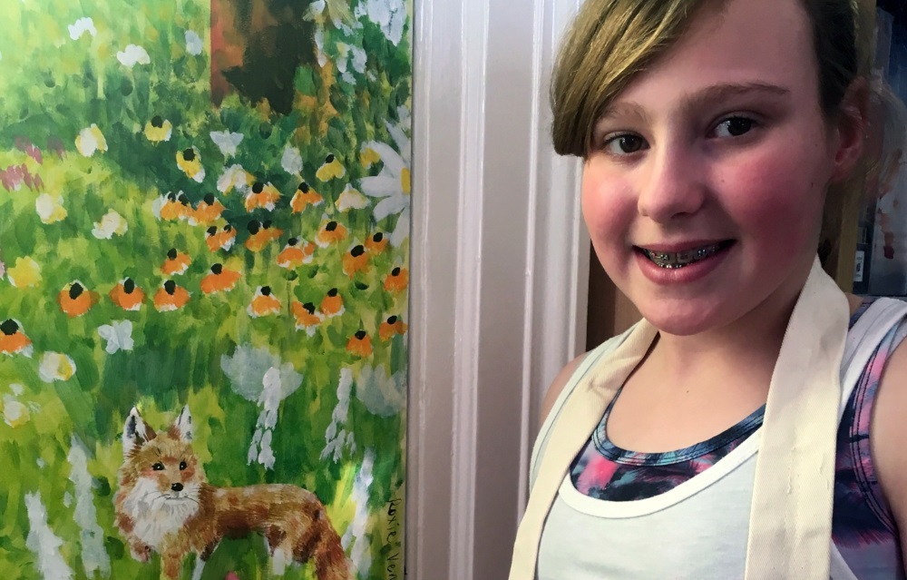 Young artist adds to new Bedale Library mural - Hambleton Today