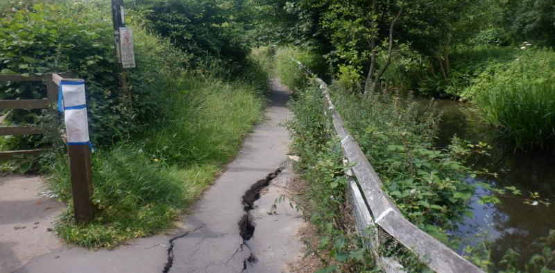 Thirsk footpath in danger of collapsing into river, say officials ...